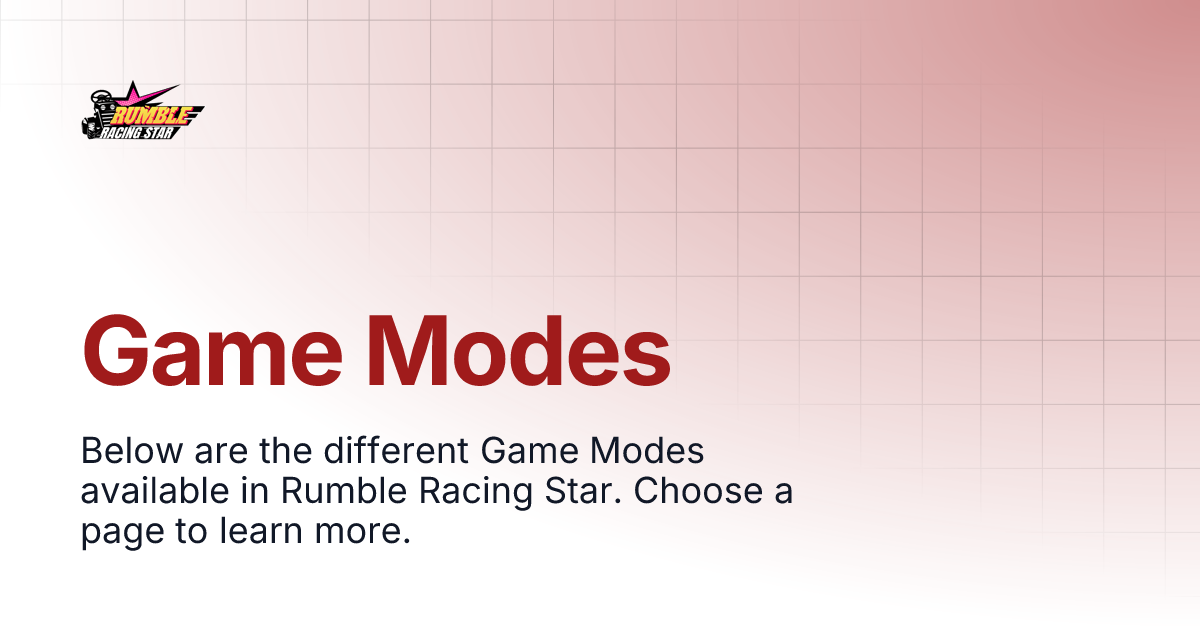 Game Modes | Rumble Racing Star